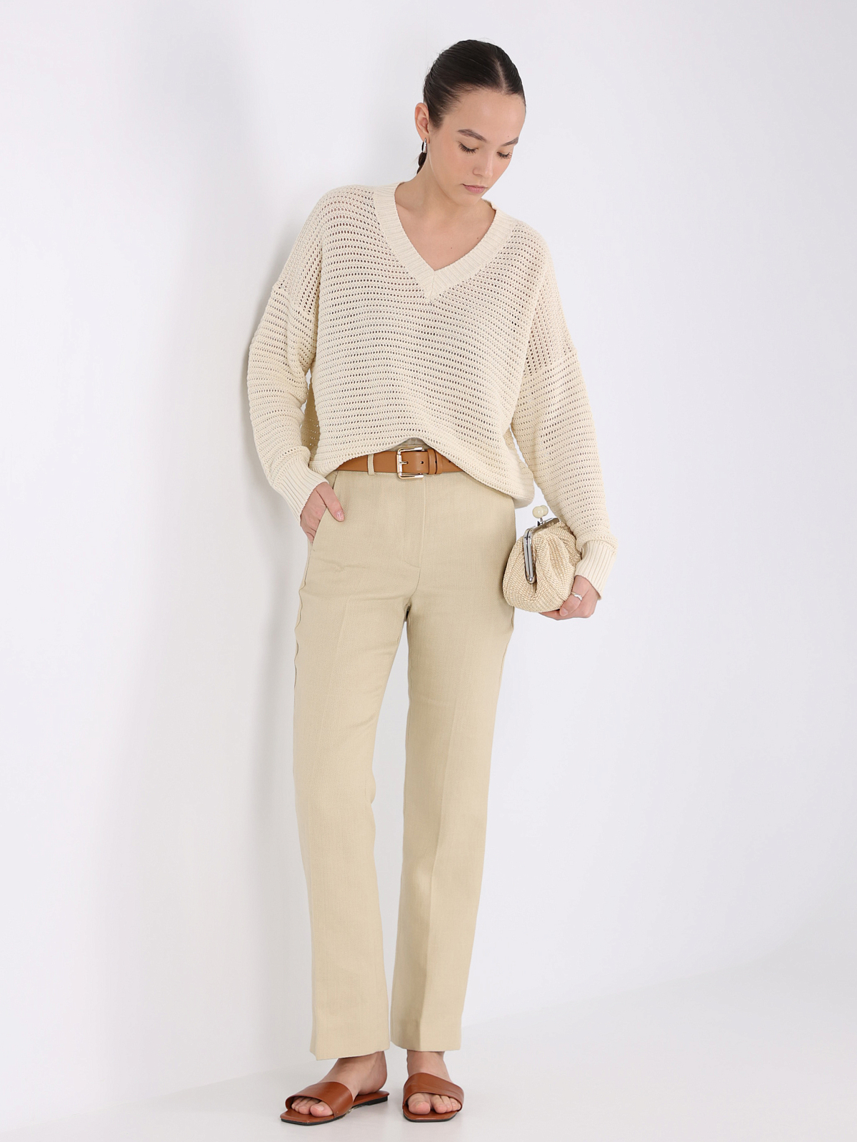 Пуловер Max Mara Weekend BELLICO цвет молочный - купить в интернет ...